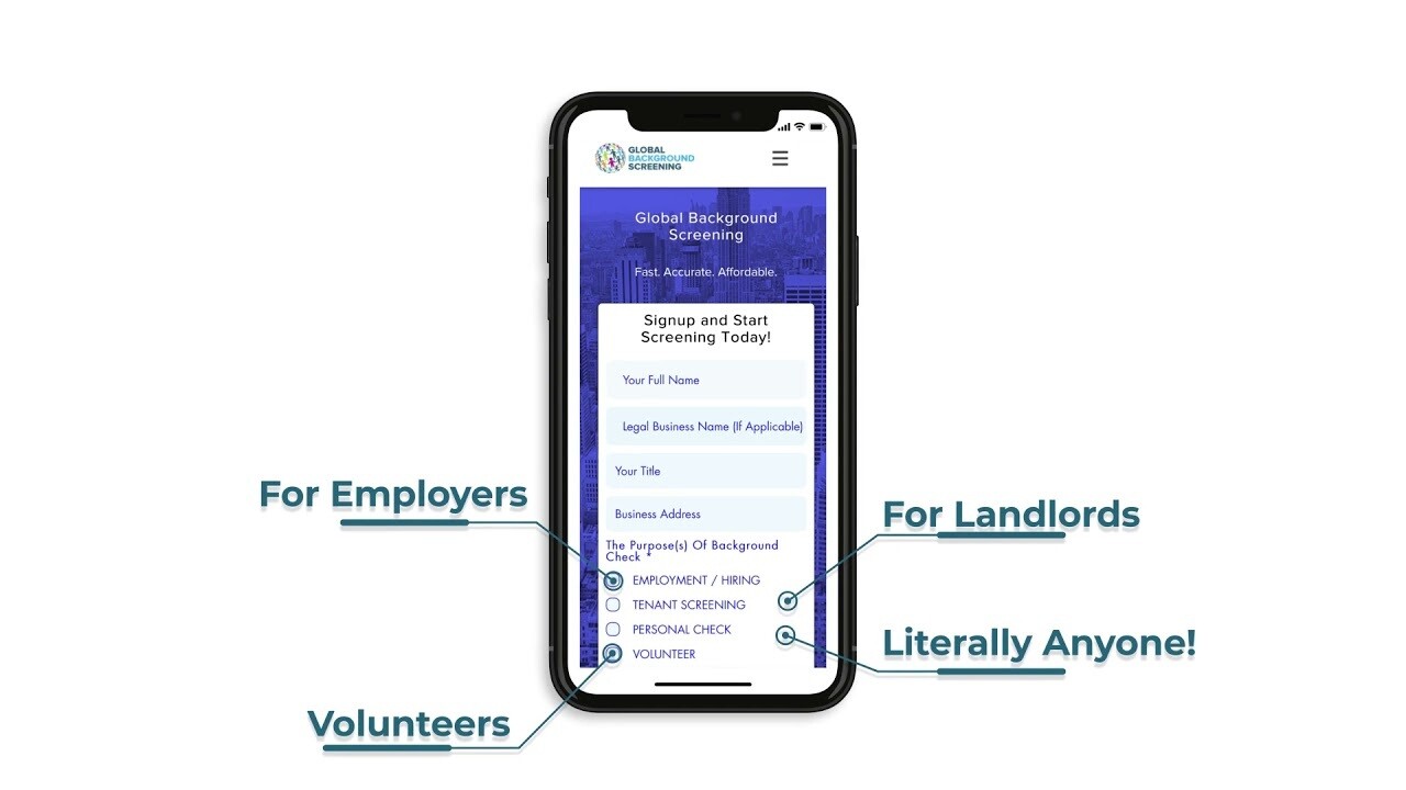 Secure Checkout for USA Background Screening Services