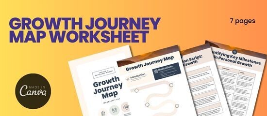 Growth Journey Map Worksheets, PDF Printable, Customizable Canva ...