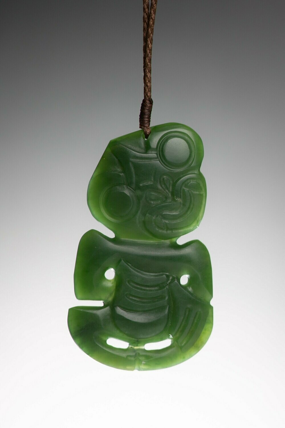 Greenstone Tiki Genuine NZ Kahurangi Stone - Te Hoiere