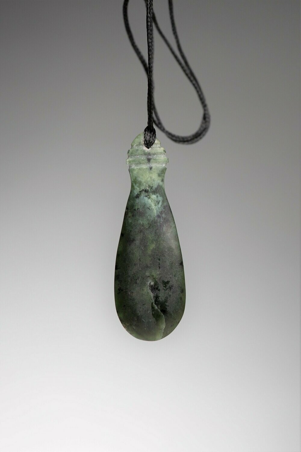 Moko Pounamu Patu NZ Genuine Kawakawa Greenstone - Ngarimu Bay