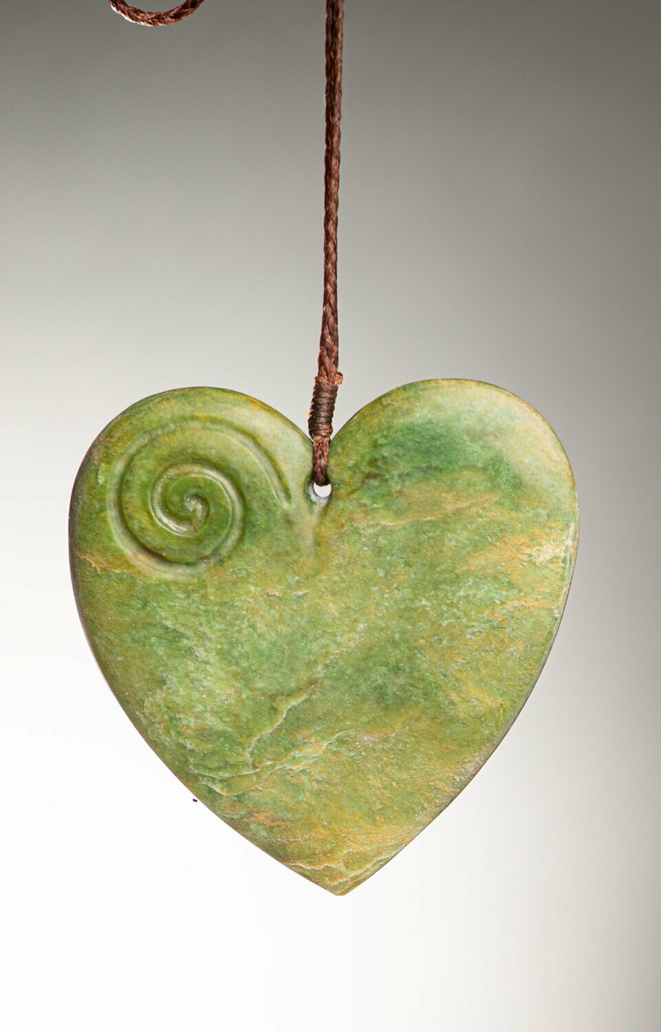 Greenstone Heart NZ Genuine Marsden Flower Jade - Honikiwi