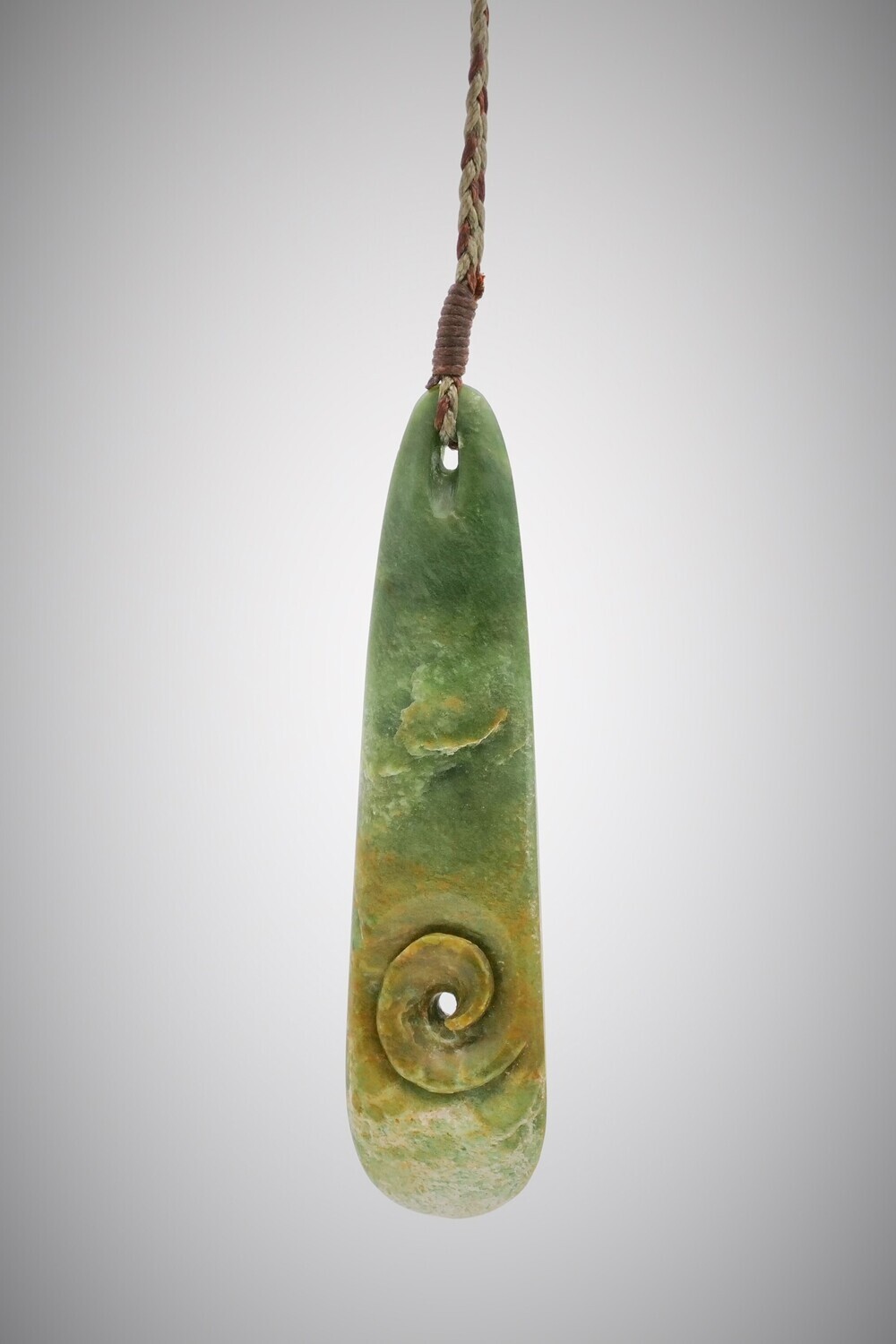 Moko Pounamu Roimata Teardrop NZ Genuine Inanga Flower Greenstone ...