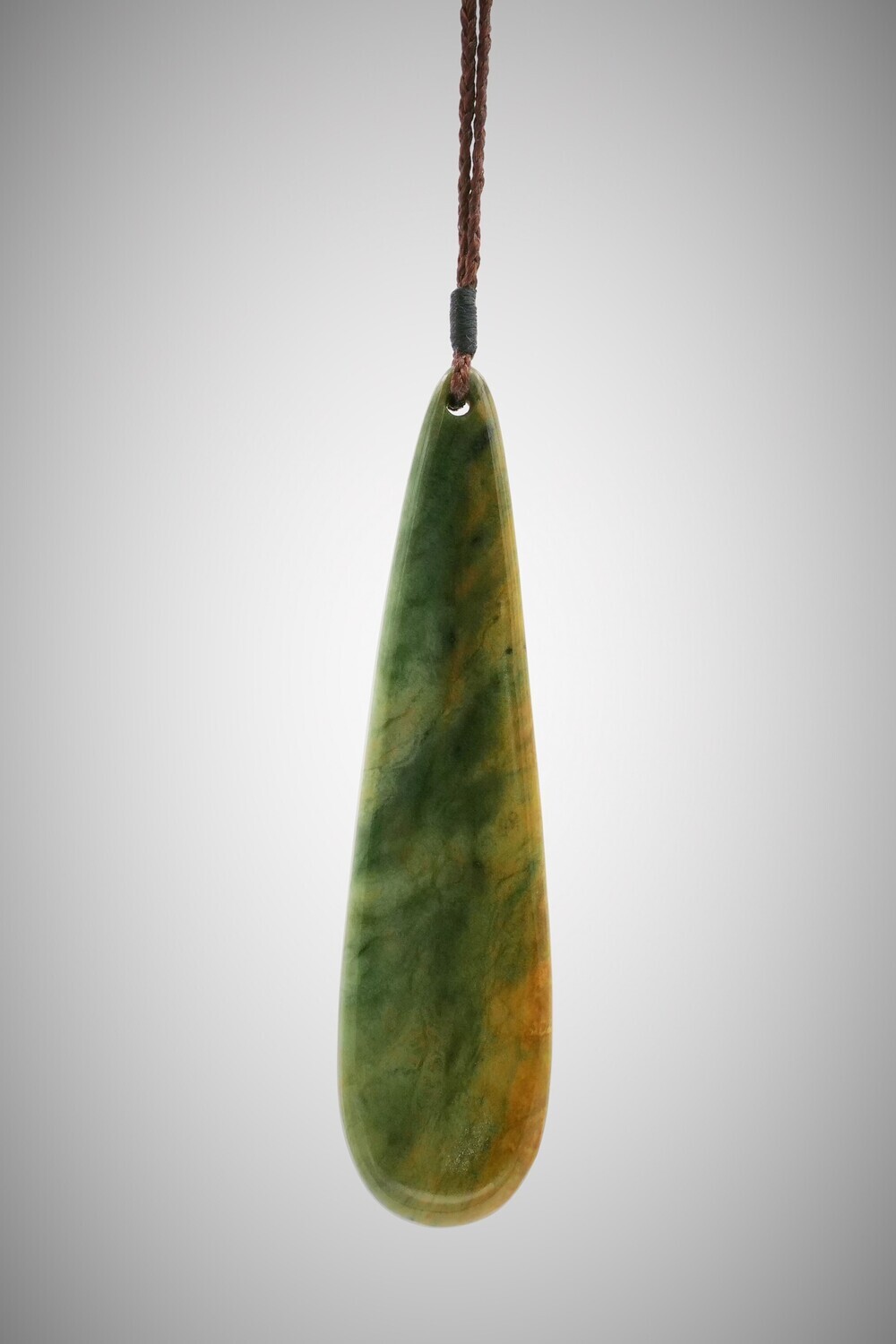 Moko Pounamu Roimata Teardrop NZ Genuine Inanga Flower Greenstone - Hatuma