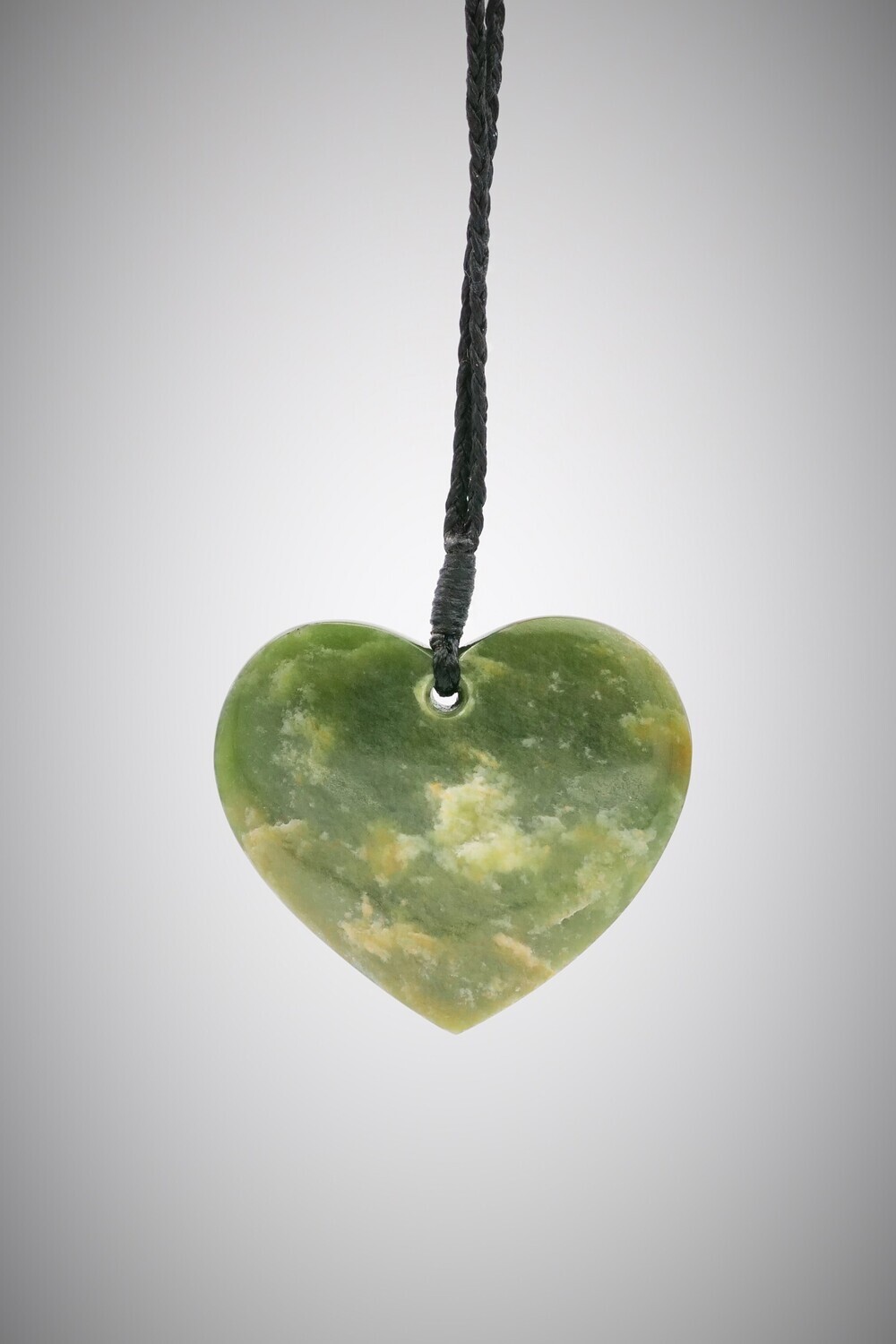 Moko Pounamu Heart NZ Genuine Raukaraka Flower Greenstone - Patetonga