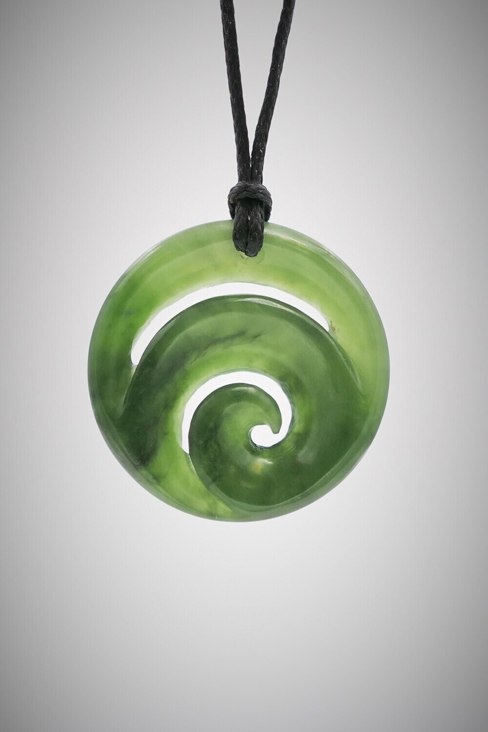 Moko Pounamu Koru NZ Genuine Kahurangi Greenstone - Kaiwhata