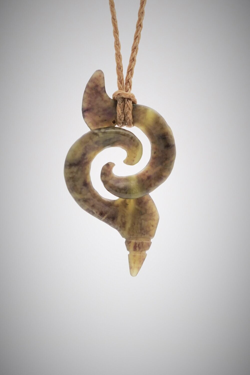 Moko Pounamu Contemporary Double Koru NZ Genuine Totoweka Greenstone ...