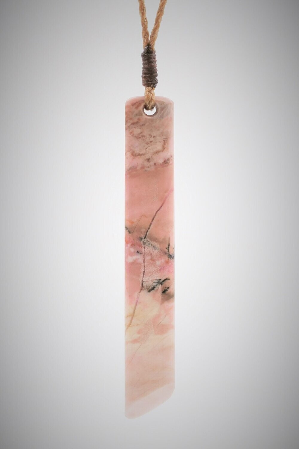 Moko Pounamu, Kuru Drop NZ Genuine Rhodonite Stone - Hongoeka