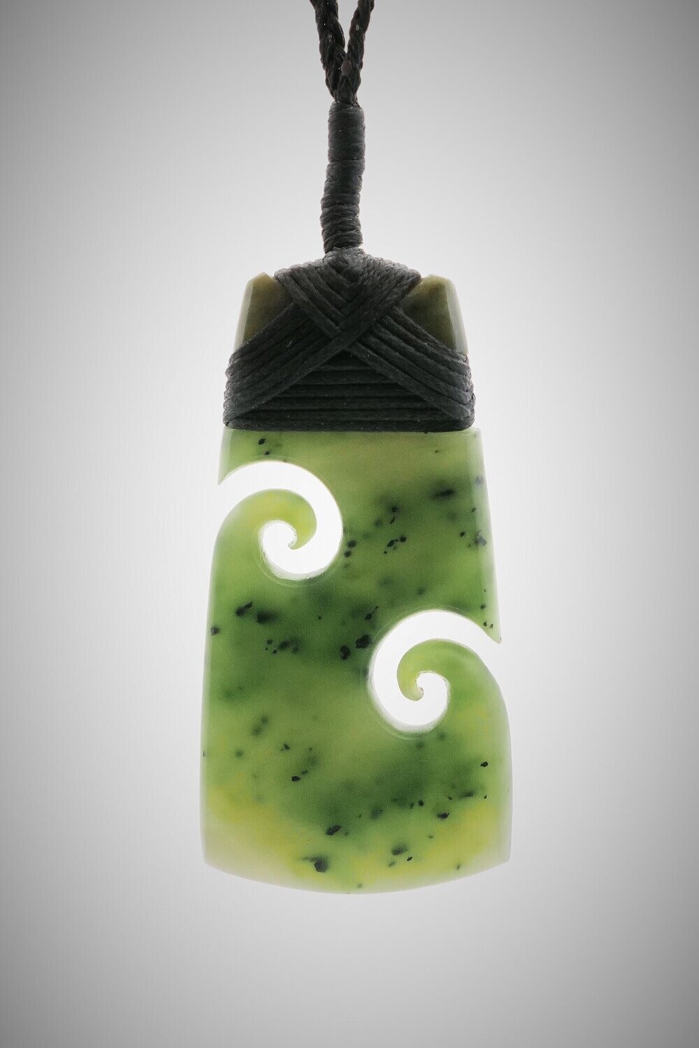 Greenstone Toki with Koru NZ Genuine Kawakawa stone - Hatuma