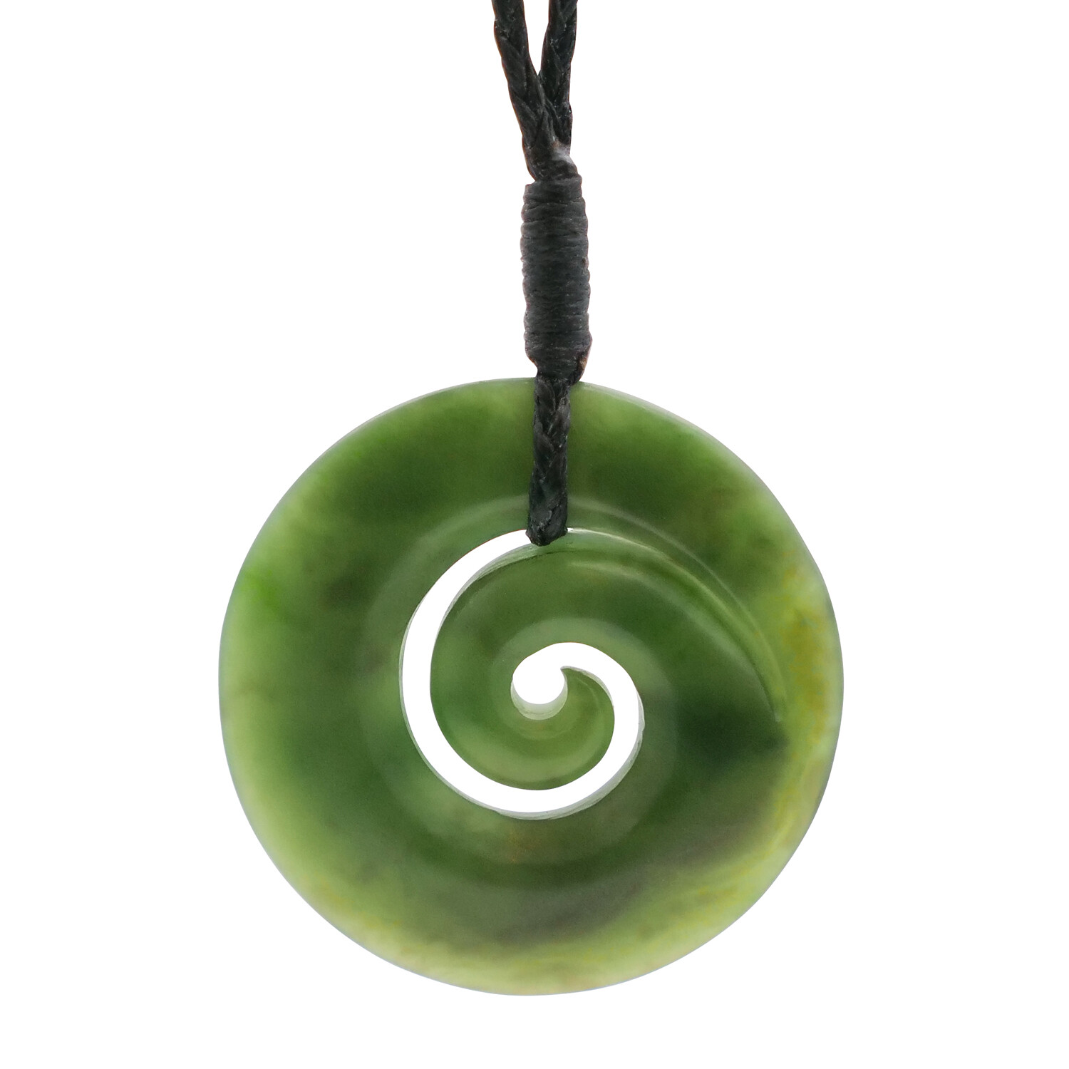Moko Pounamu NZ Football Pounamu Koru (Spiral) - Kawakawa NZF-CK