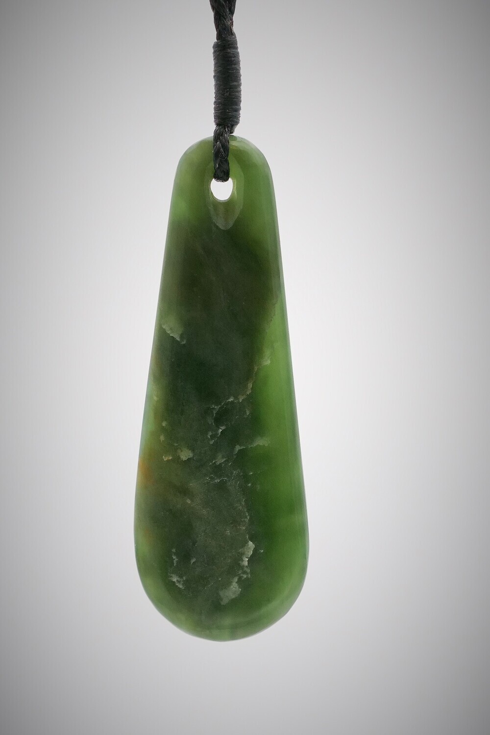 Moko Pounamu Roimata Teardrop NZ Genuine Kawakawa Greenstone - Ohinewai