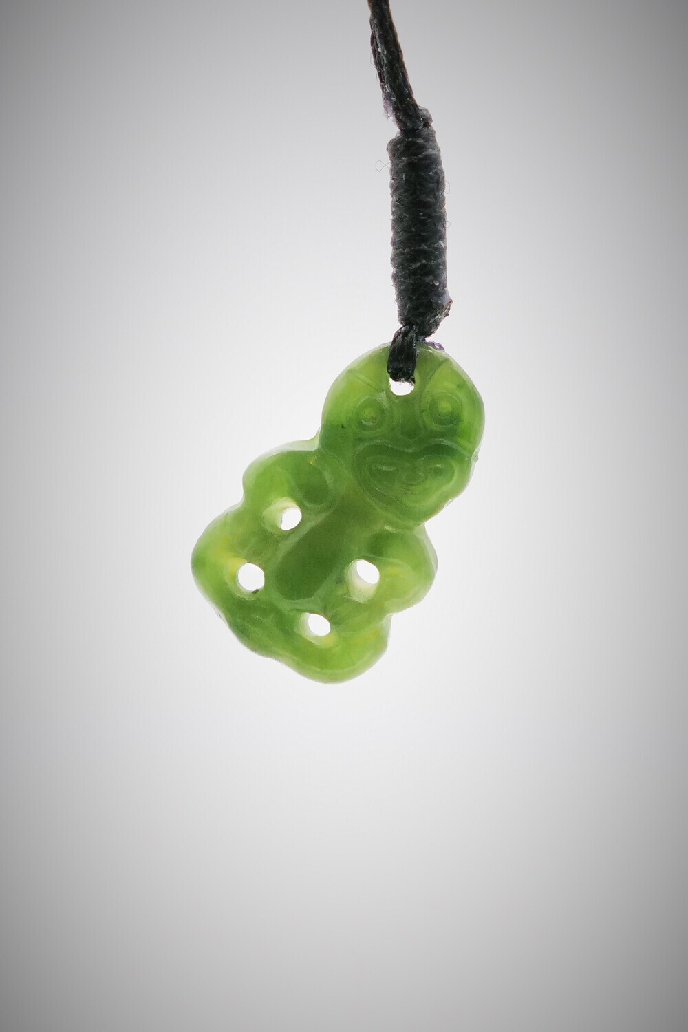 Moko Pounamu Pepi Hei Tiki NZ Genuine kahurangi Greenstone - Pukekawa