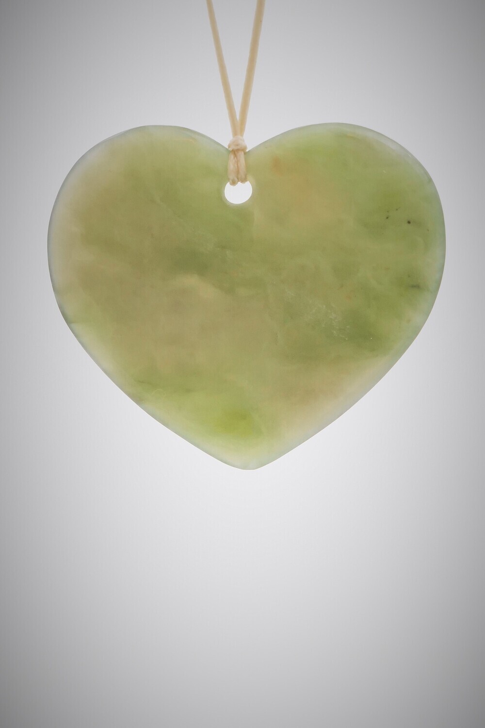 Greenstone Heart NZ Genuine Marsden Flower Jade - Waimarama