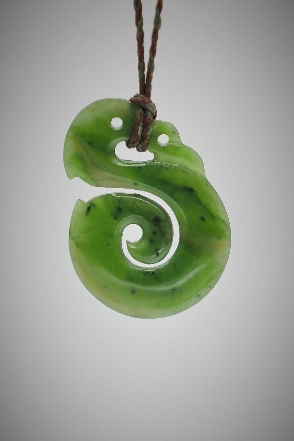 Moko Pounamu Manaia NZ Genuine Kahurangi Greenstone - Matakohe