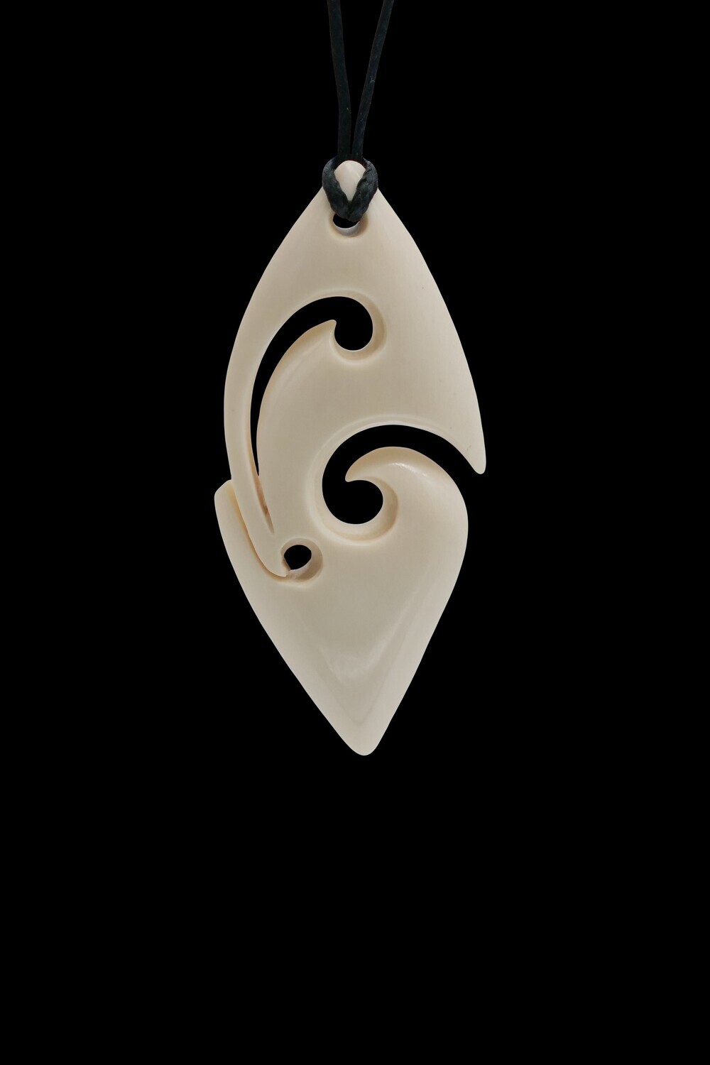 Moko Pounamu, Koru Bone Carving - Aorere