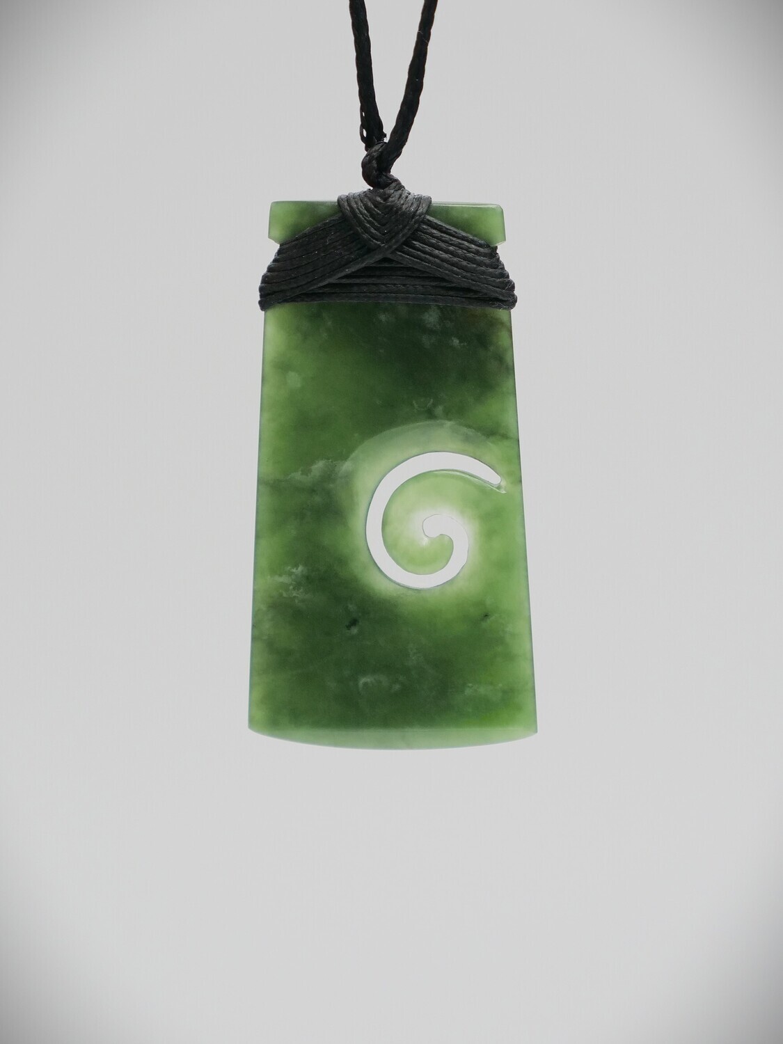 Greenstone Toki with Koru NZ Genuine Kawakawa stone - Hatuma