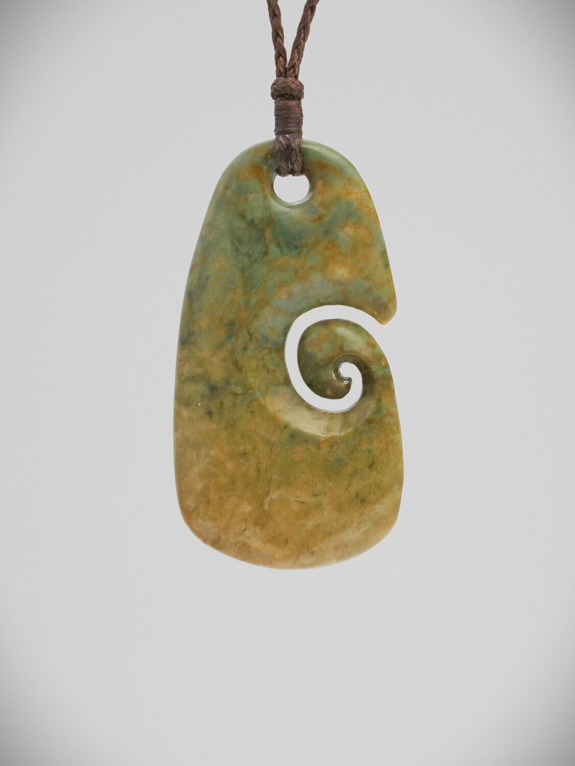 Moko Pounamu Kuru NZ Genuine Marsden Flower Greenstone - Whatanihi