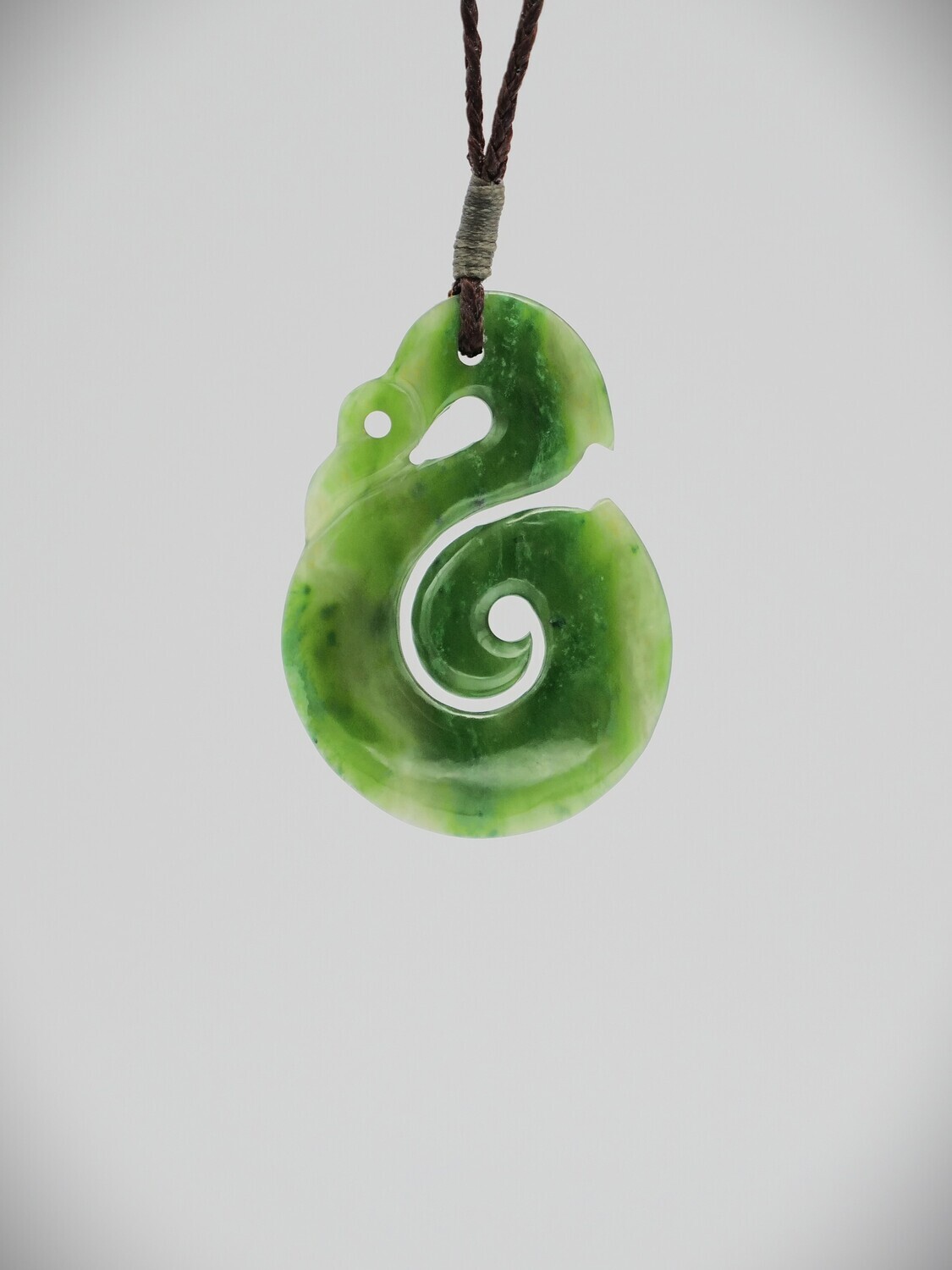 Moko Pounamu Manaia NZ Genuine Kahurangi Greenstone - Matawaia