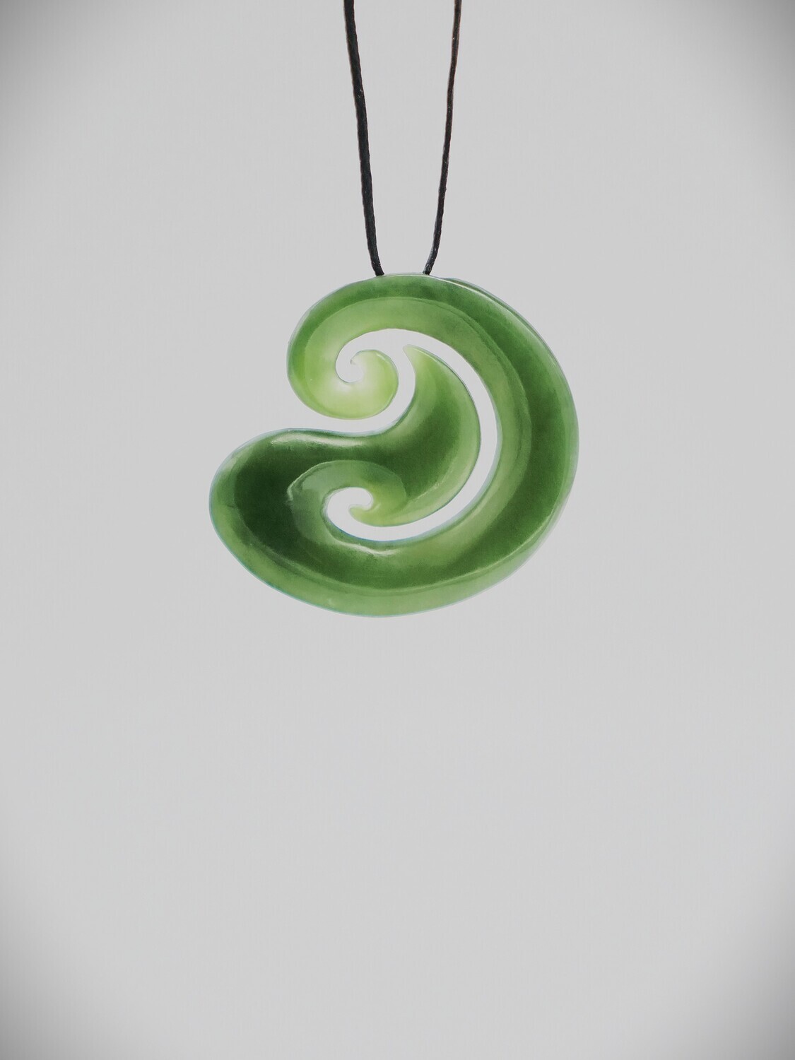 Moko Pounamu Contemporary Design NZ Genuine Inanga Greenstone - Whatamango