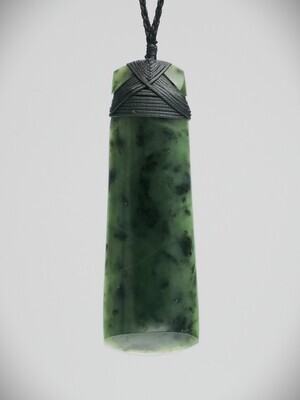 Moko Pounamu Toki NZ Genuine Marsden Flower Greenstone - Nikau