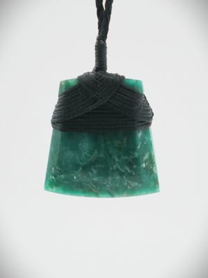 Moko Pounamu Toki NZ Genuine Marsden Flower Greenstone - Nikau