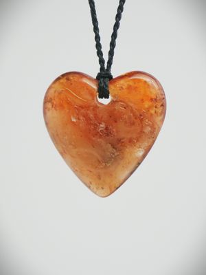 Greenstone Heart NZ Genuine Marsden Flower Jade - Honikiwi