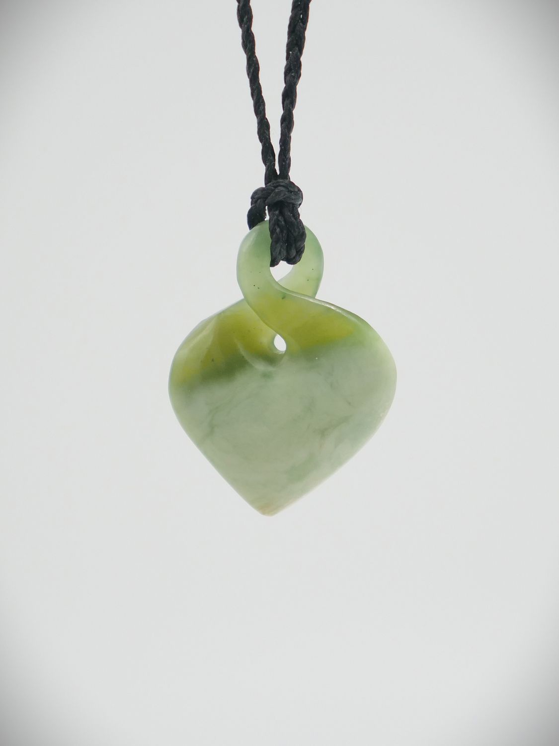 Moko Pounamu Single Pikorua (Twist) NZ Genuine Inanga Flower Greenstone ...