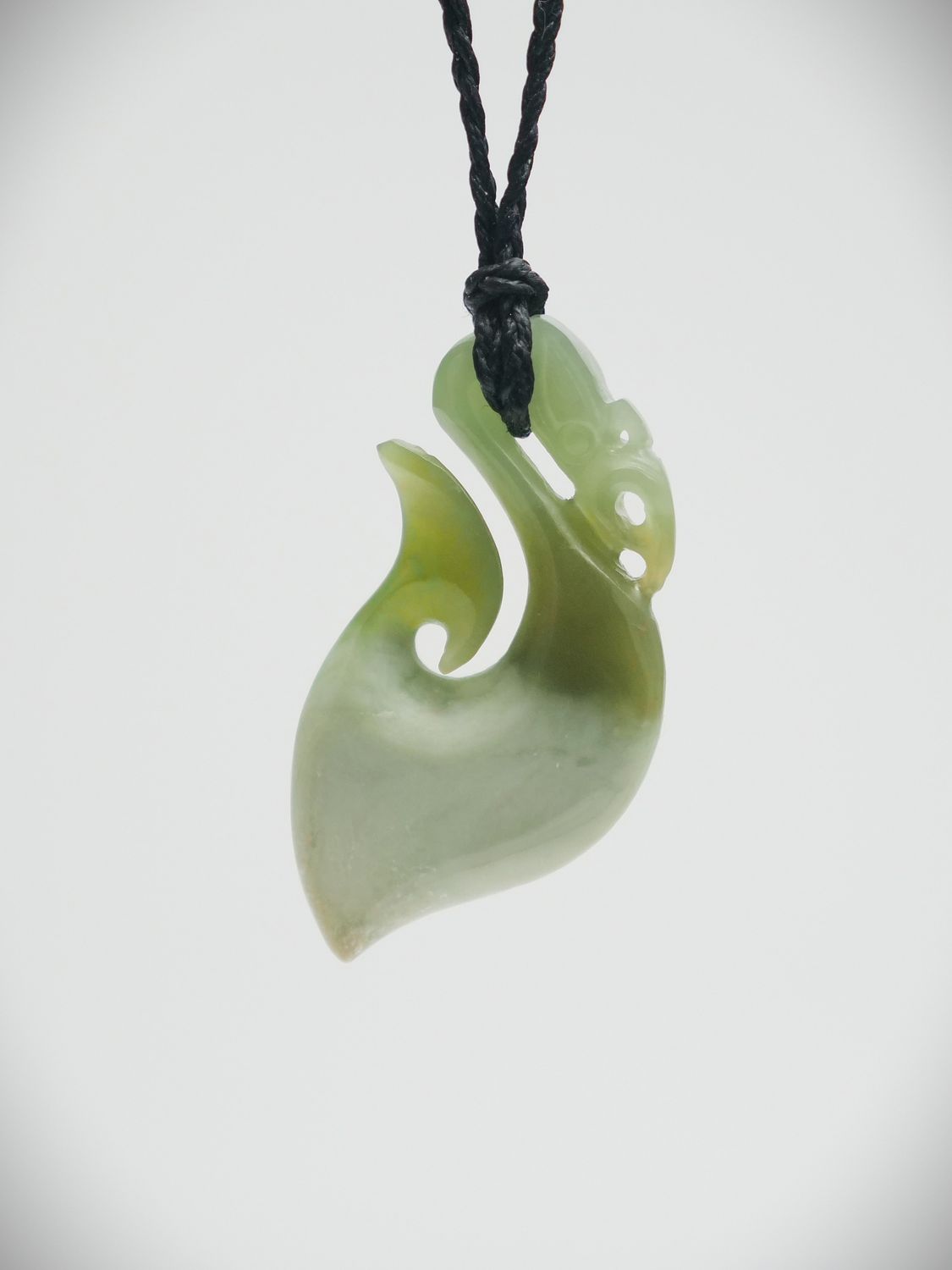 Moko Pounamu Manaia NZ Inanga Flower Greenstone - Otahuna