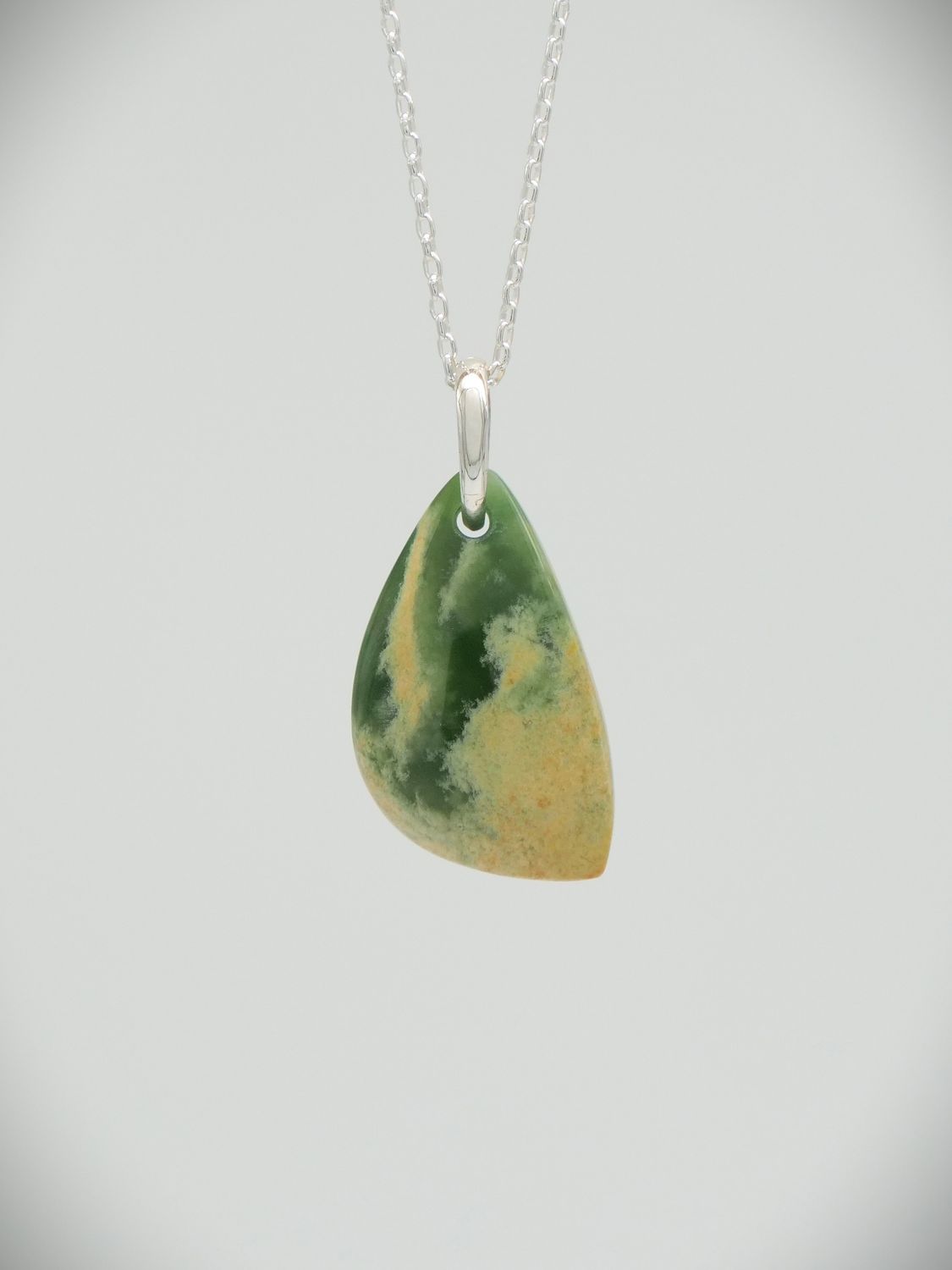 Moko Pounamu Roimata Marsden Greenstone Sterling Silver Kawaka