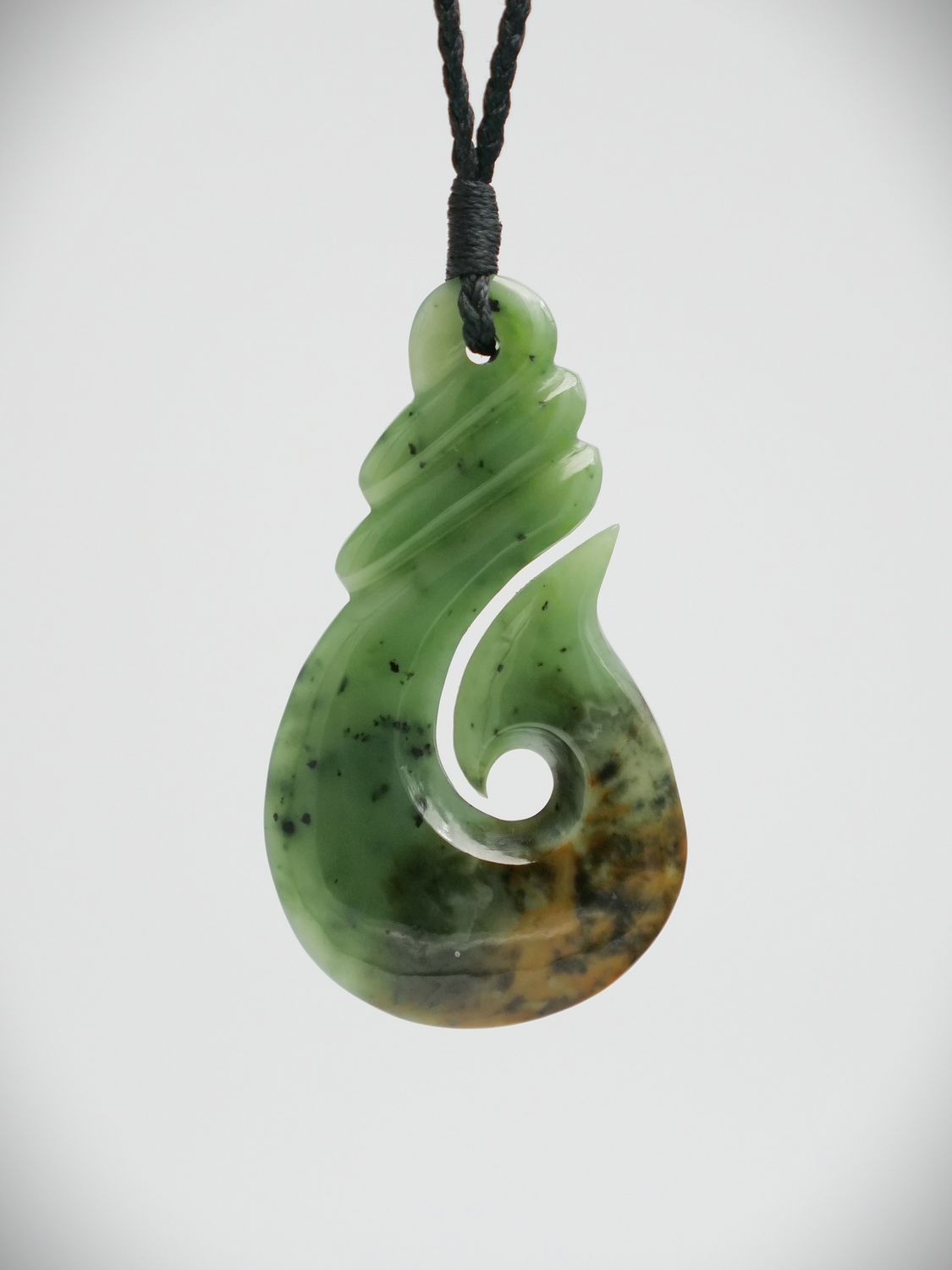 Moko Pounamu Hei Matau Kahurangi Flower Greenstone Kakatahi