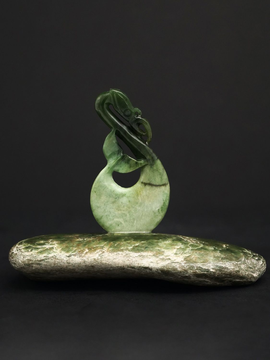 Moko Pounamu Manaia Kawakawa Flower, Raukaraka Greenstone Korora