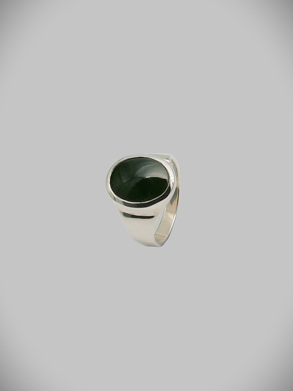 Moko Pounamu Kawakawa Pounamu & Sterling Silver Ring