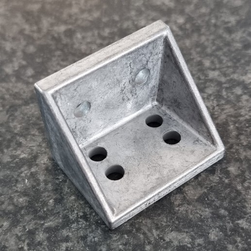 Corner bracket for 4040 T Slot (2 Slots per side)