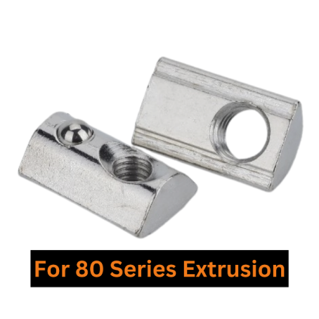 Spring T Nut for 80 Series Aluminium Extrusions