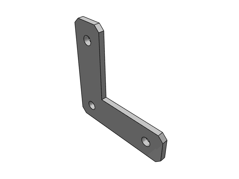 L Sheet Metal Joining Plate for 20 Series T Slot Aluminium Extrusions