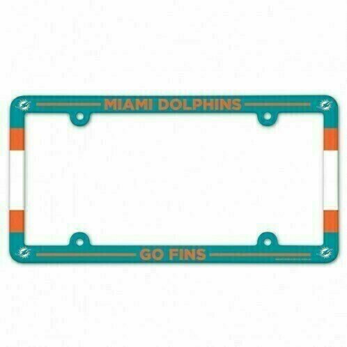 Miami Dolphins Plastic License Plate Frame