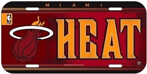 Miami Heat Plastic License Plate