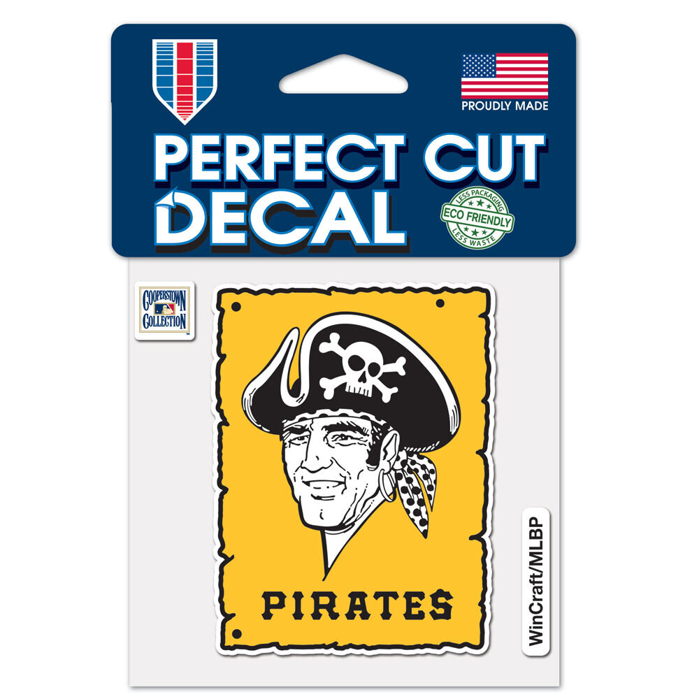 Pittsburgh Pirates Vintage 4" x 4" Perfect Cut Color Decal