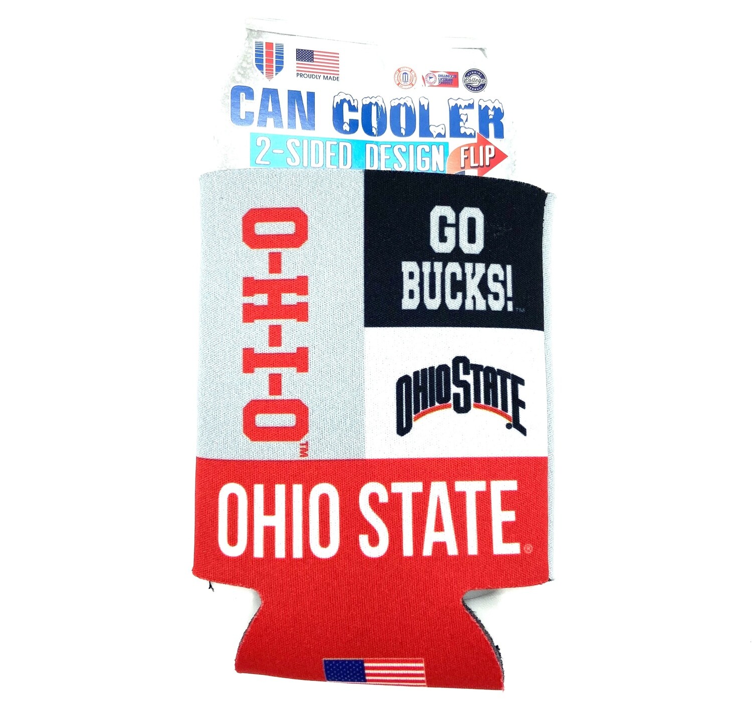 Ohio State Buckeyes Go Bucks 12 Ounce Can Cooler Koozie