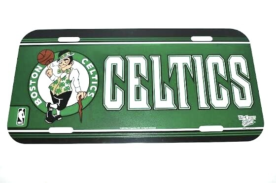 Boston Celtics Plastic License Plate