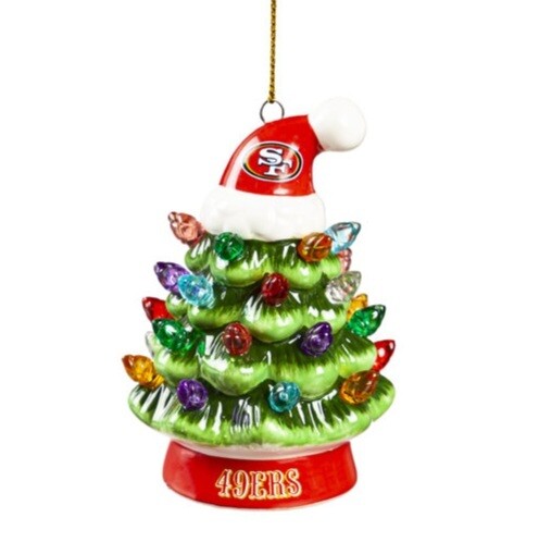 San Francisco 49ers Ornament Christmas Tree LED 4 Inch