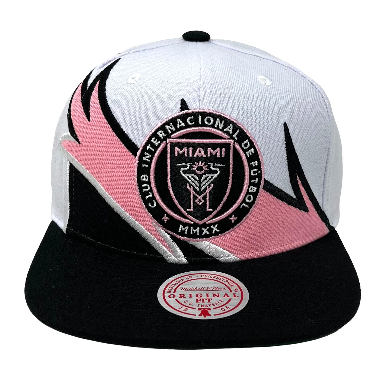 Inter Miami CF Men’s White Waverunner Mitchell & Ness Snapback Hat