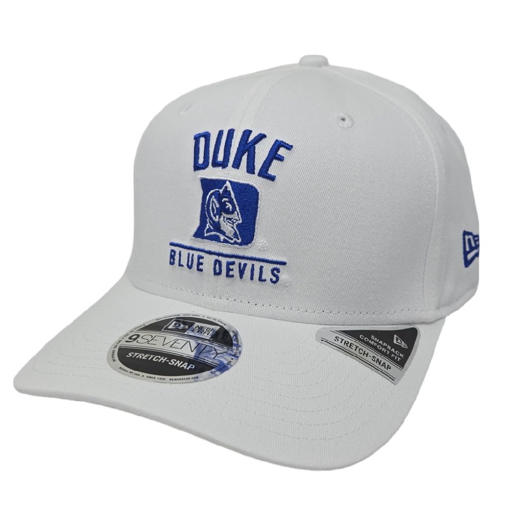 Duke Blue Devils Men's White New Era NCAA 9Seventy Stretch-Snap Hat