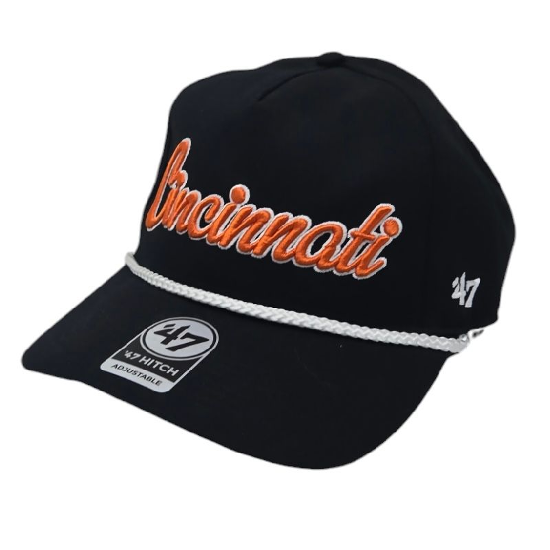 Cincinnati Bengals Men’s Black Overhand Script 47 Hitch Snapback Hat