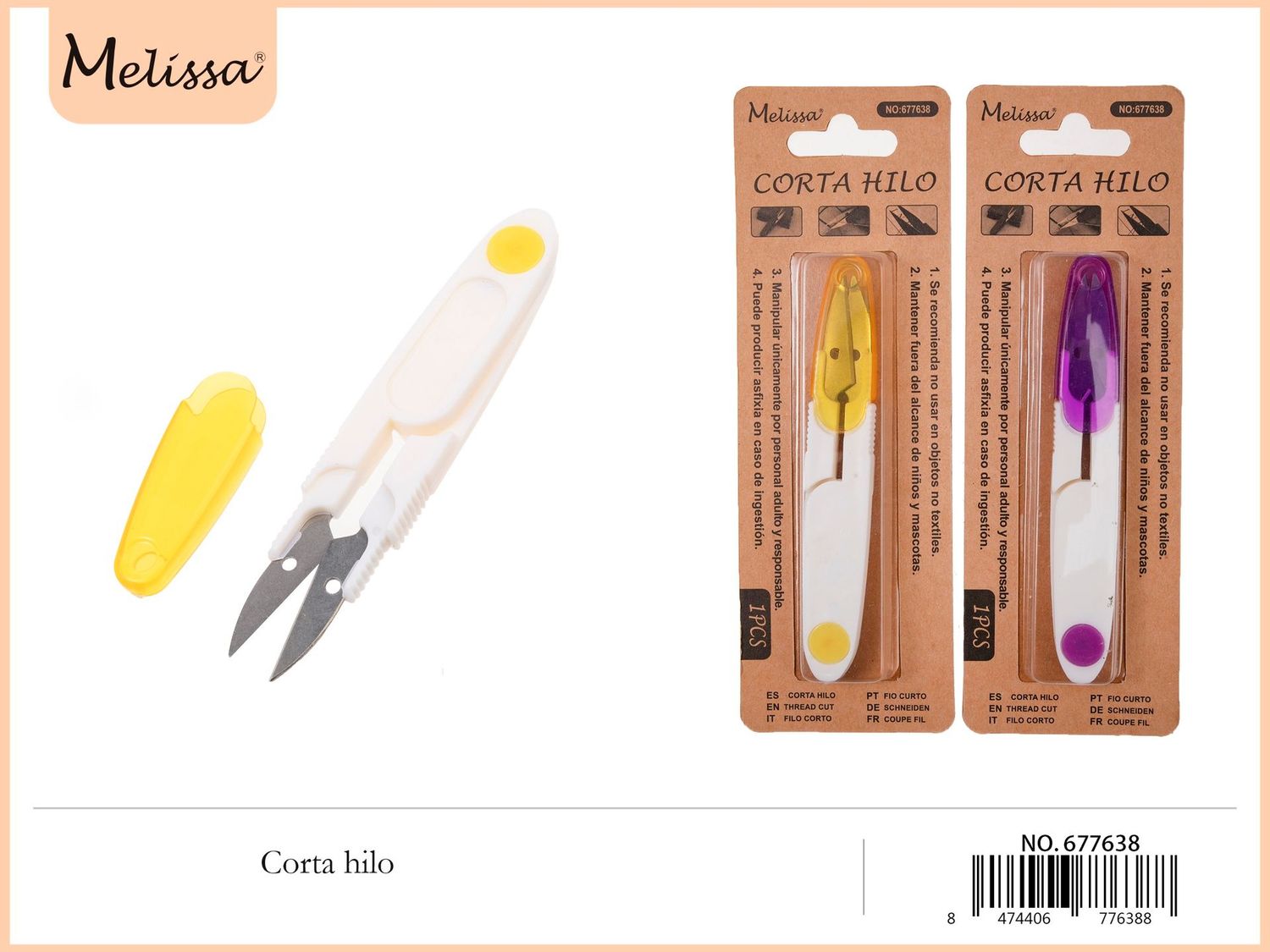 White plastic thread cutter