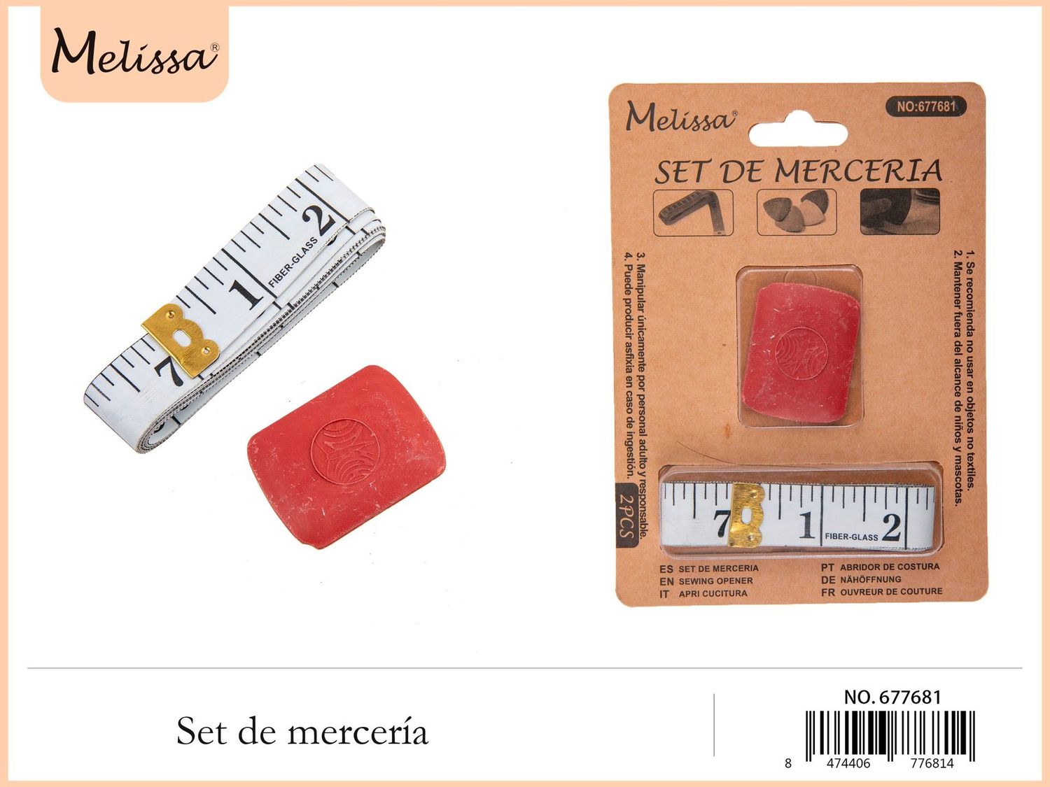 Tape measure and tailor's chalk kit
