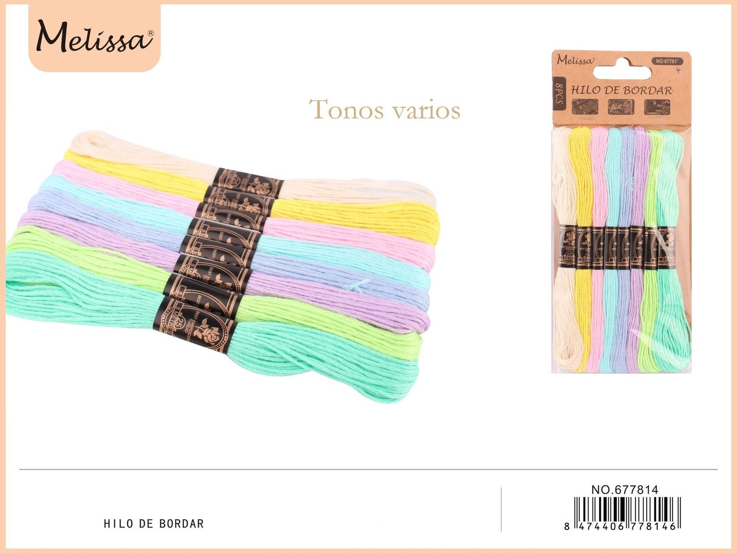 Embroidery threads - macaron colors