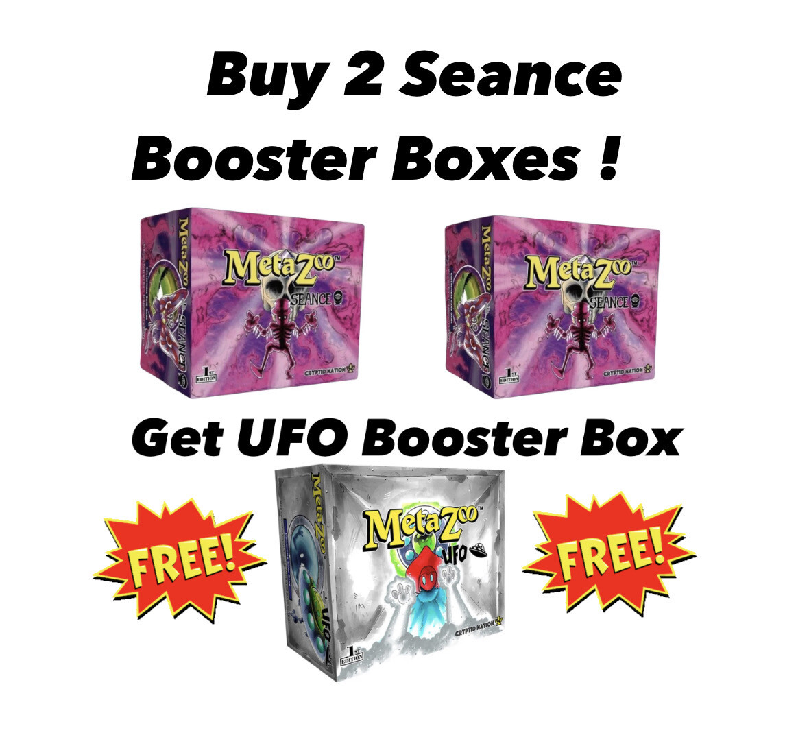 MetaZoo Seance Booster Box Bundle buy 2 get a UFO Booster Box Free