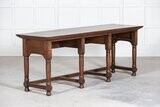 19thC English Oak Bank Cashiers Table