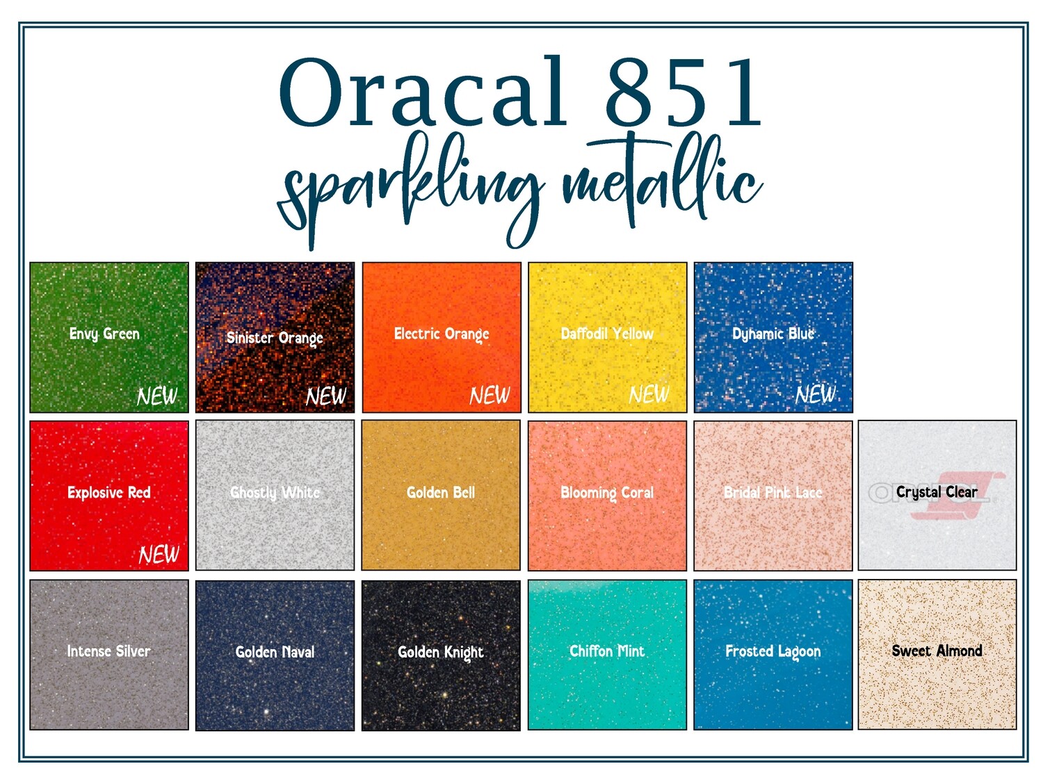ORACAL 851 SPARKLING GLITTER METALLIC