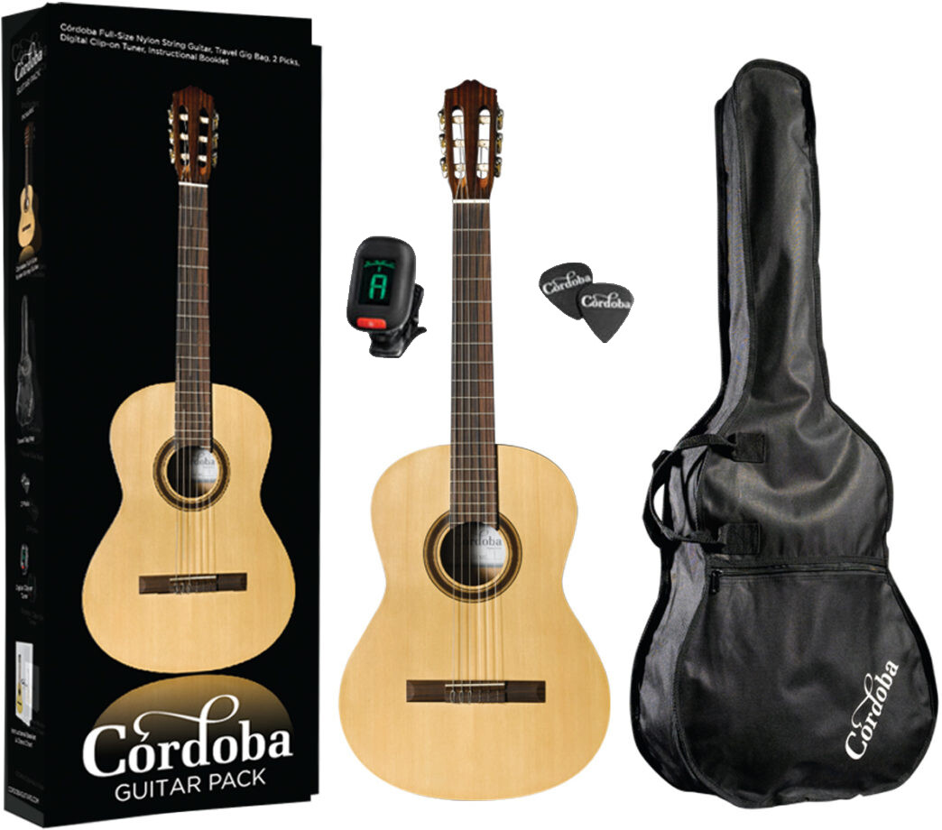 Cordoba CP100 Nylon String Classical Guitar Pack - with Accessories ...